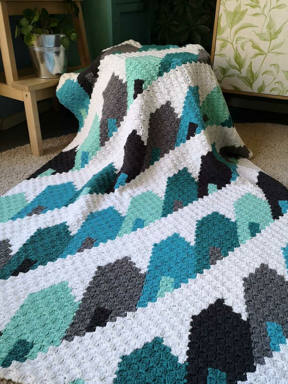 Beautiful C2C Crochet Blanket Patterns You'll Love - First The Coffee ...