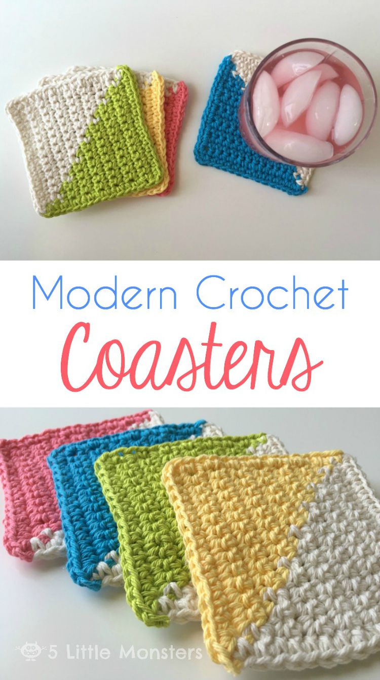21 Easy Crochet Coaster Patterns - First The Coffee Crochet