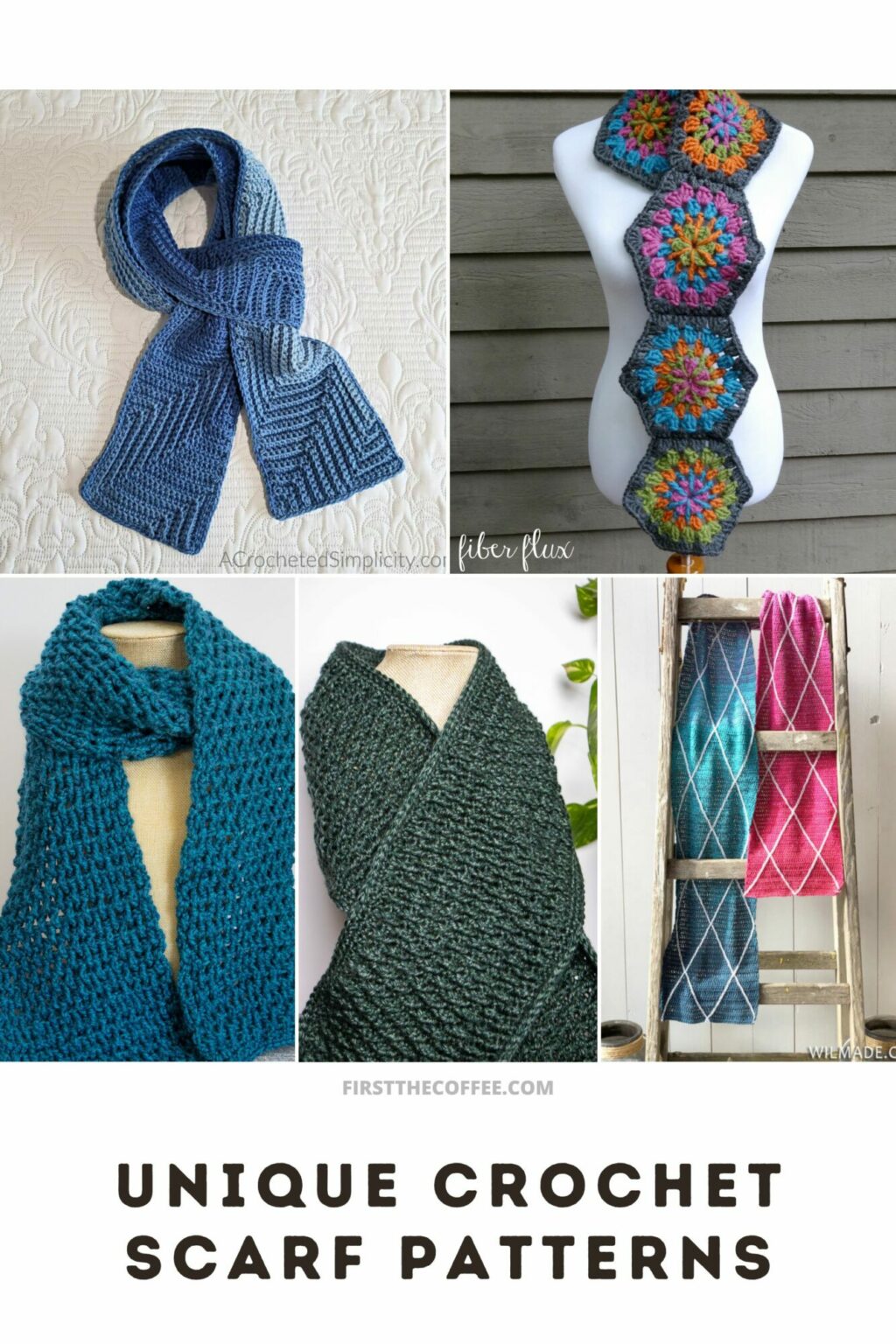 Unique Crochet Scarf Patterns - First The Coffee Crochet